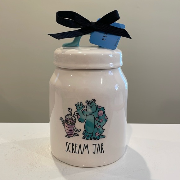 Rae Dunn | Kitchen | New Rae Dunn X Disney Pixar Monsters Inc Scream Jar Sully Boo Ceramic ...